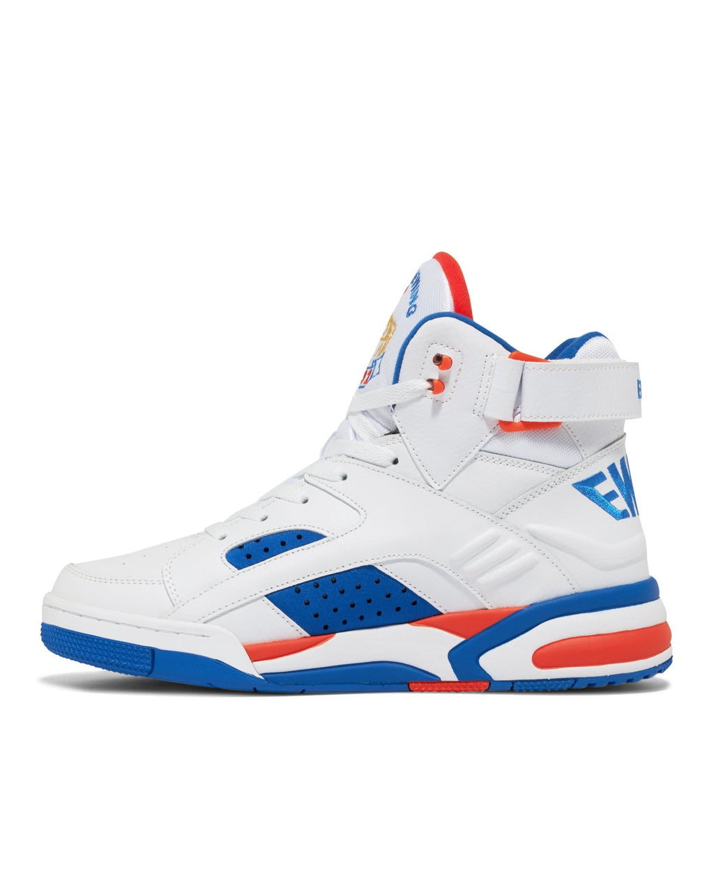 The Eclipse Shoe | White, Royal & Orange – Ewing Athletics