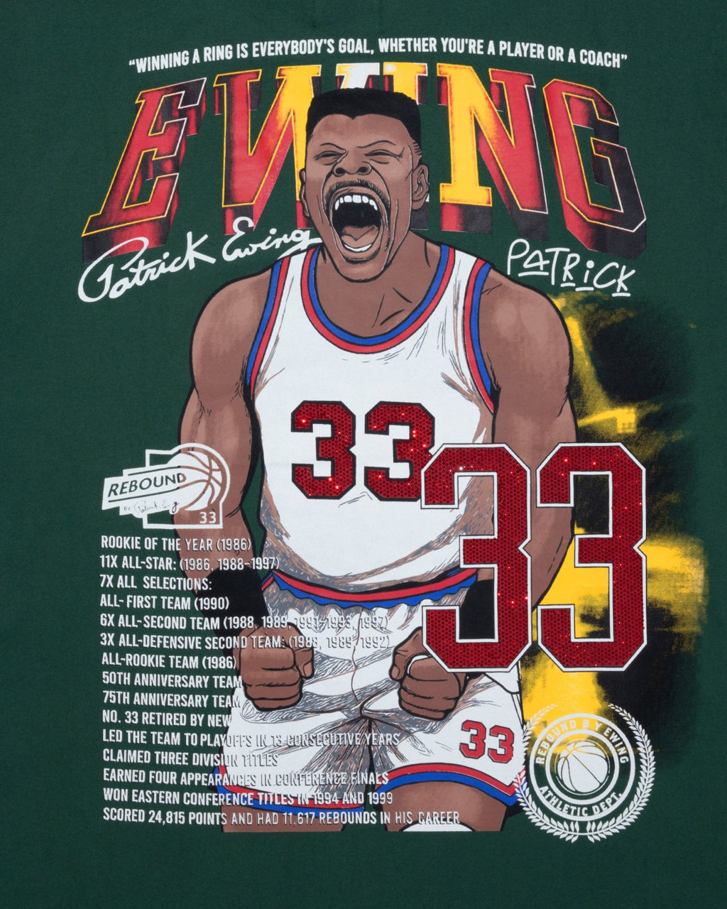 Ewing Illustrated T-Shirt Green – Ewing Athletics